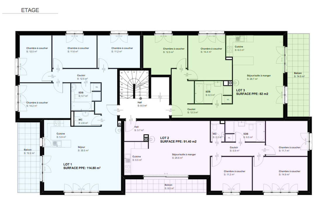 Immeuble de 6 appartements sur plans Immeuble de 6 appartements sur plans